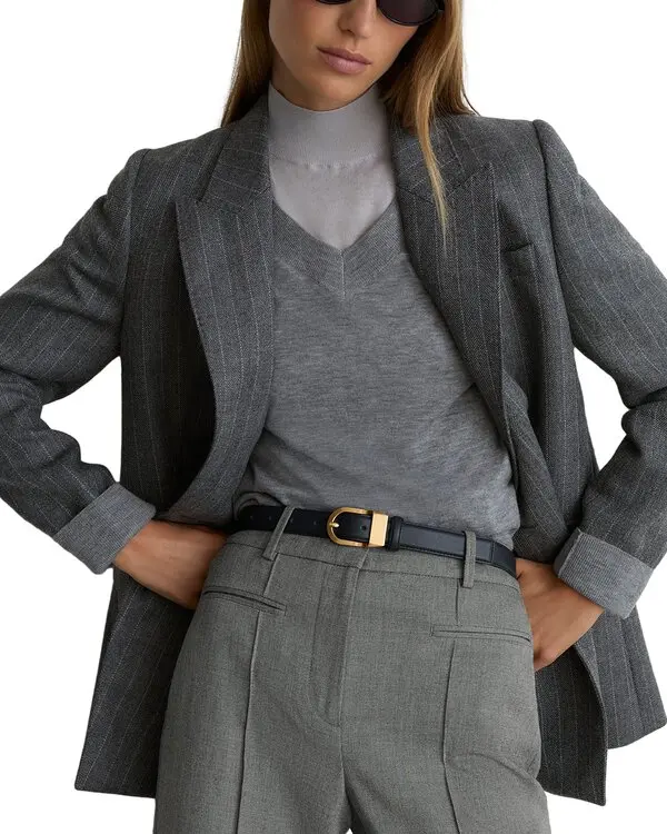 REISS Rosaria Pleated Flare Pants