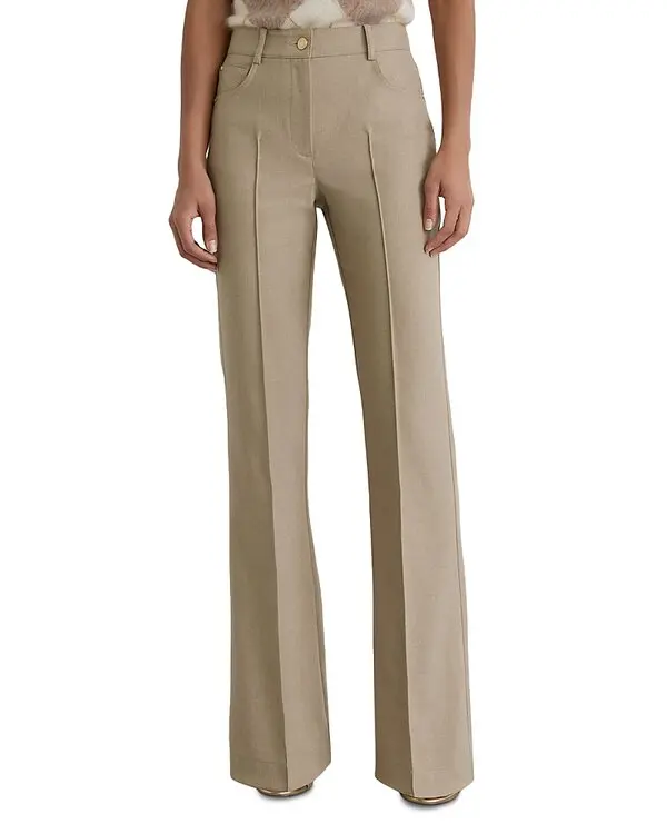 REISS Sofia Mid Rise Flare Leg Pants