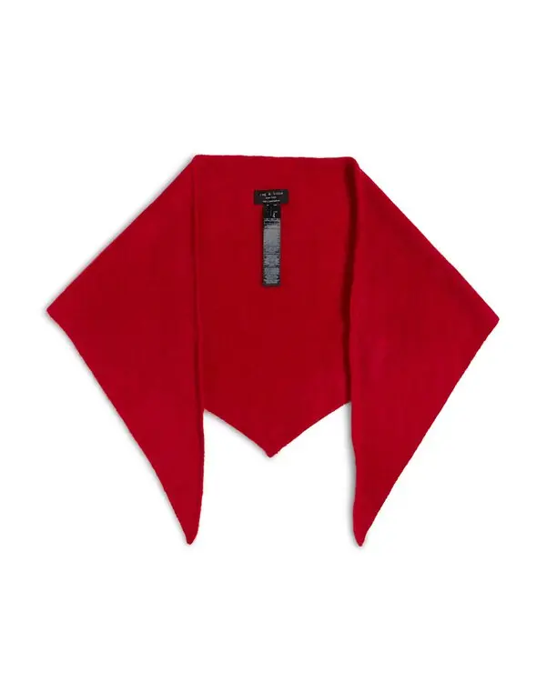 Rag & Bone Jada Brushed Cashmere Bandana Scarf - Red