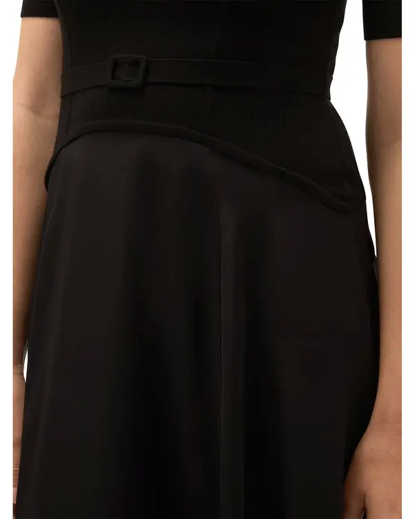 HOBBS LONDON Nadia Belted Mixed Media Dress
