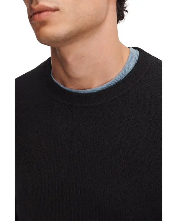 Rag & Bone Rowan Merino Wool Crewneck Sweater - Black