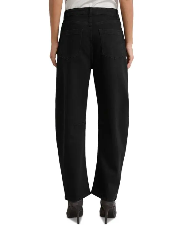 REISS Levitt High Rise Cropped Barrel Jeans