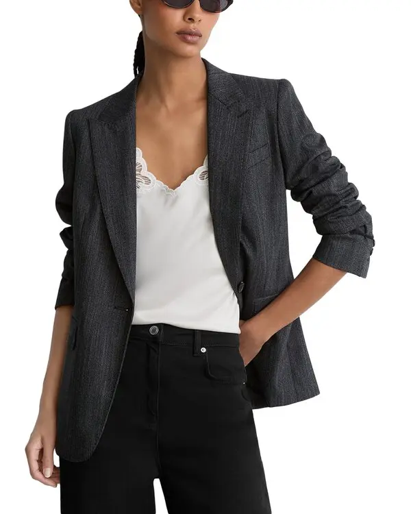 REISS Levitt High Rise Cropped Barrel Jeans