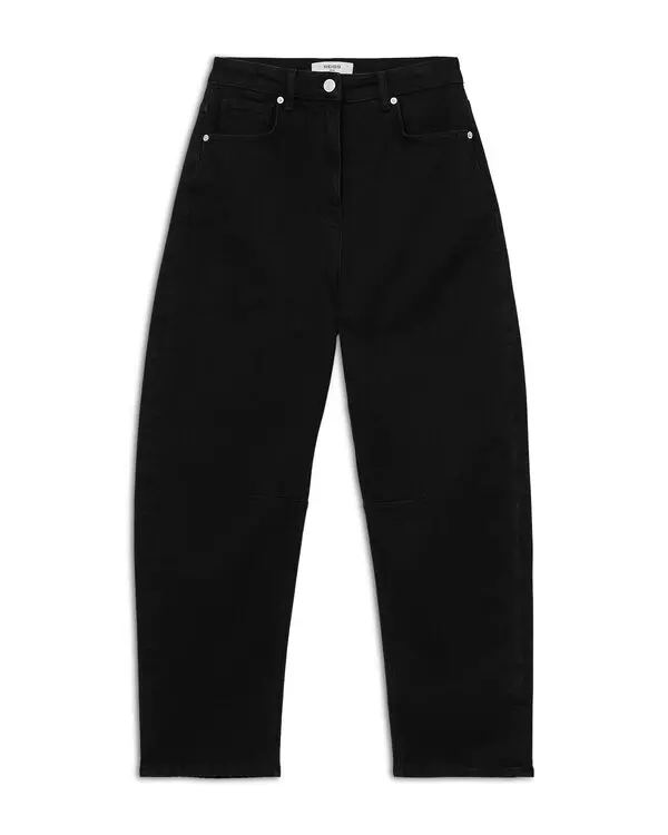 REISS Levitt High Rise Cropped Barrel Jeans