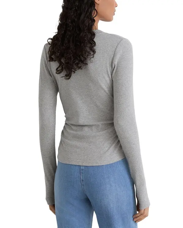 REISS Sandrine Cotton Stretch Thumb Hole Top