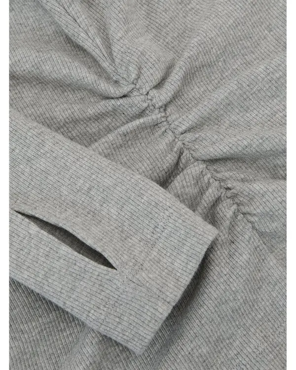 REISS Sandrine Cotton Stretch Thumb Hole Top