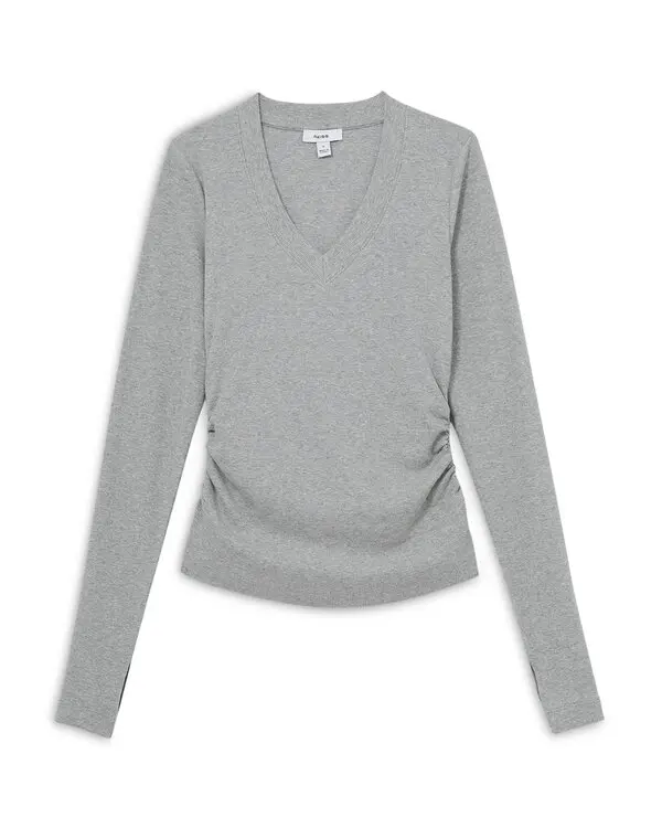 REISS Sandrine Cotton Stretch Thumb Hole Top