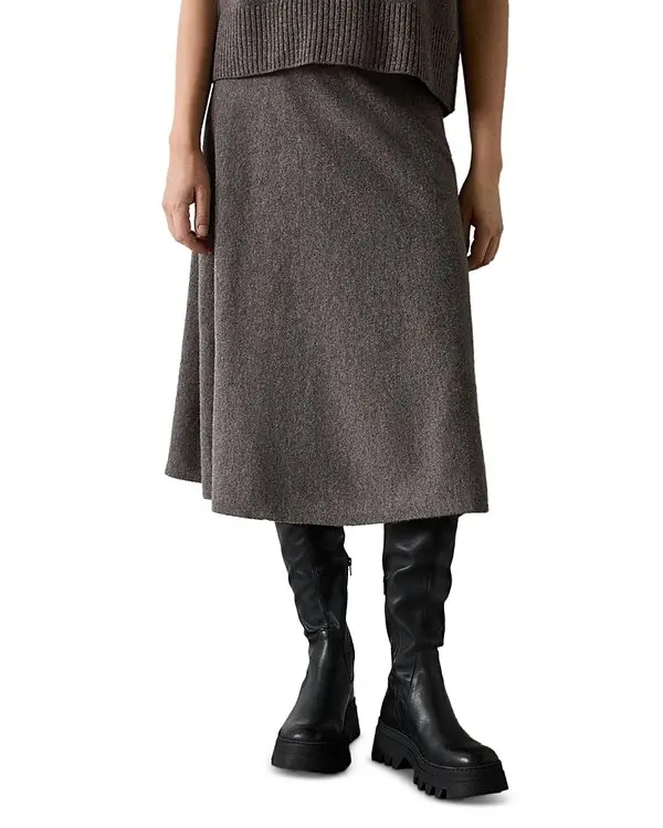 Whistles Wool Midi Skirt