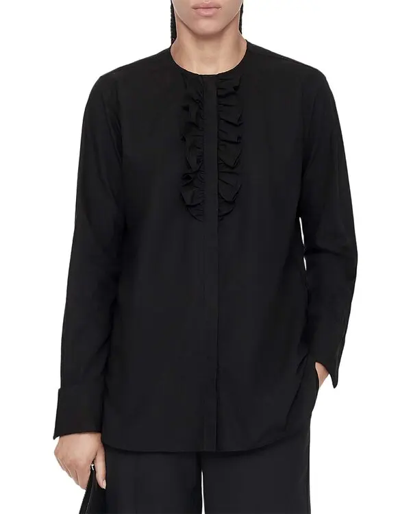 ALLSAINTS Amara Ruffle Trim Shirt