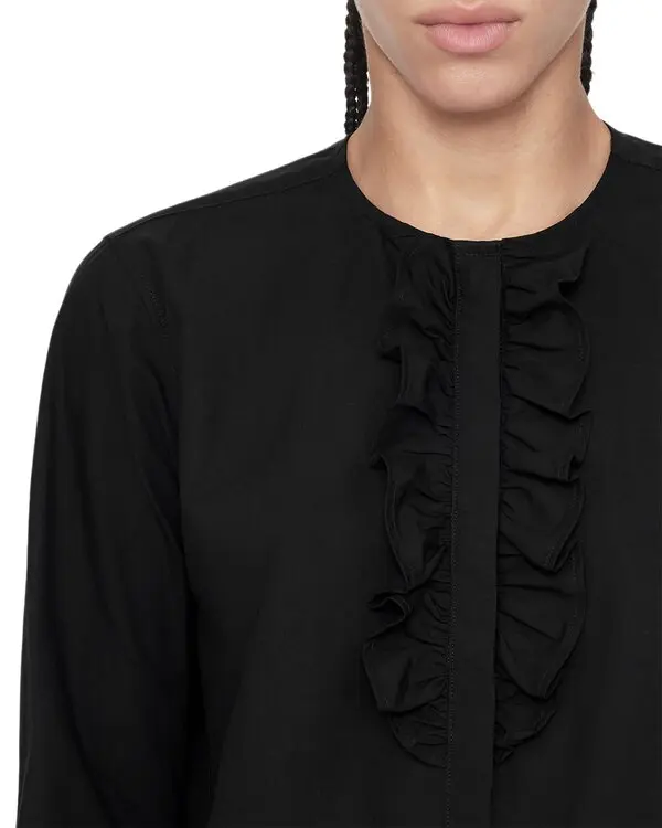ALLSAINTS Amara Ruffle Trim Shirt