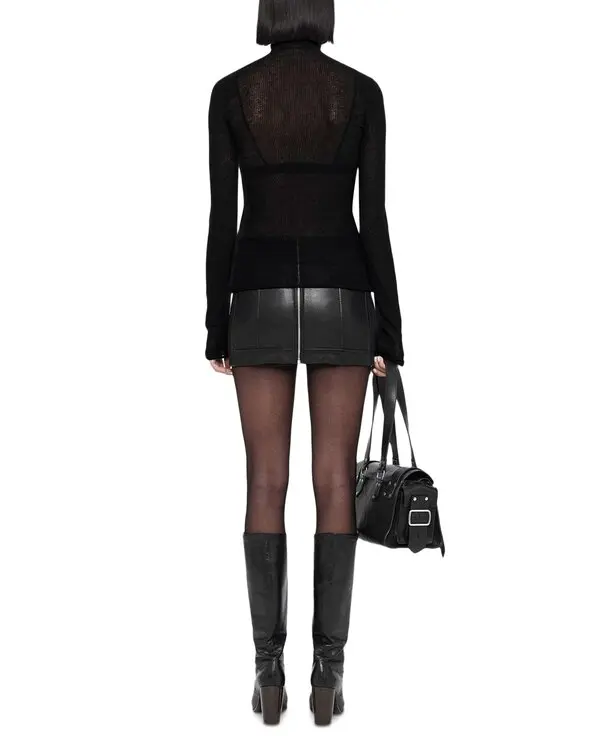 ALLSAINTS Endry Leather Mini Skirt