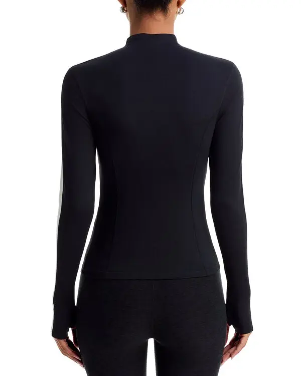 Splits59 Isabelle Mock Neck Top - Black/creme