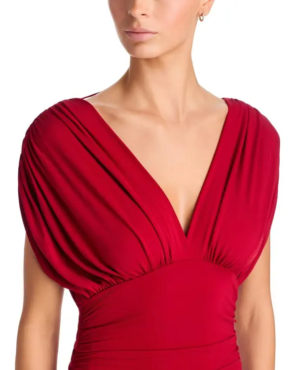 Simkhai Norvelle Draped Jersey Gown - Lipstick