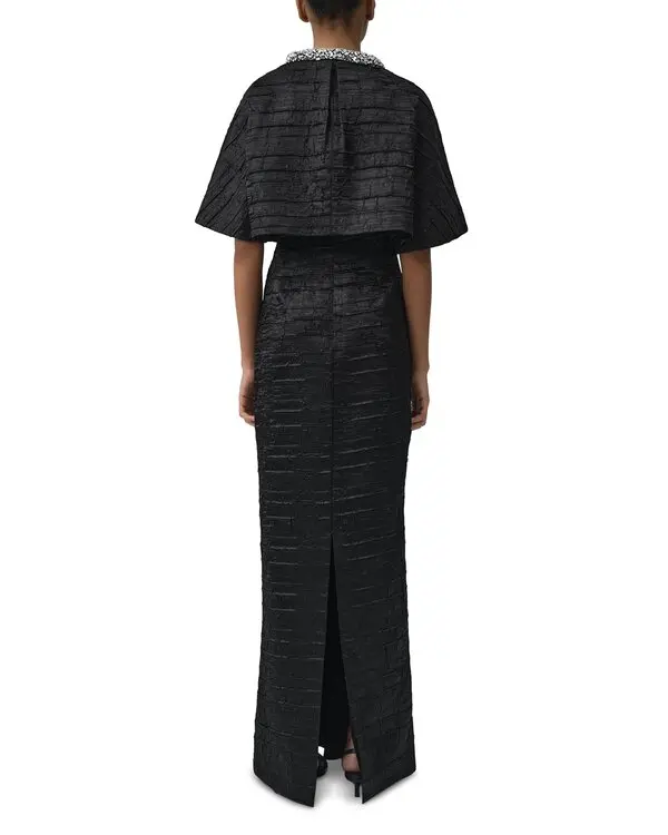 Simkhai Elvessa Cropped Crystal Collar Jacket