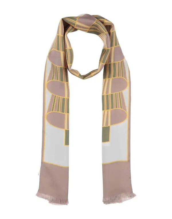 120% Lino Scarf Light Brown Viscose - Beige