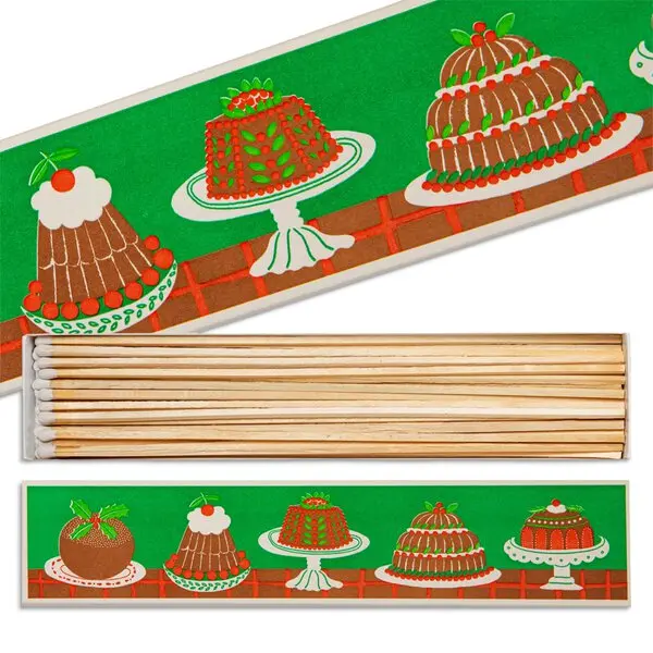 ARCHIVIST GALLERY Christmas Pudding Box Long Match Sticks