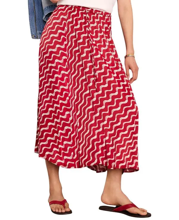 Mint Velvet Satin Printed Maxi Skirt