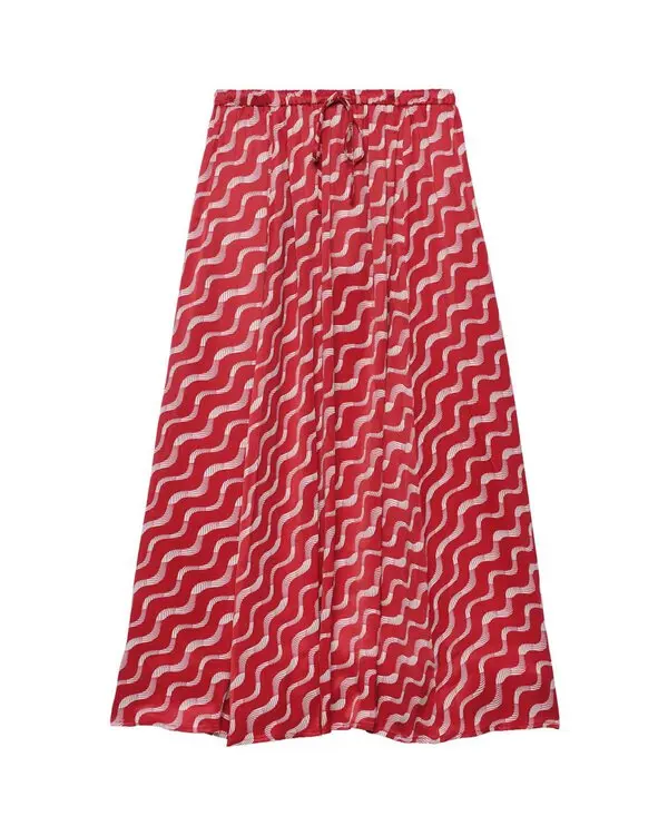 Mint Velvet Satin Printed Maxi Skirt
