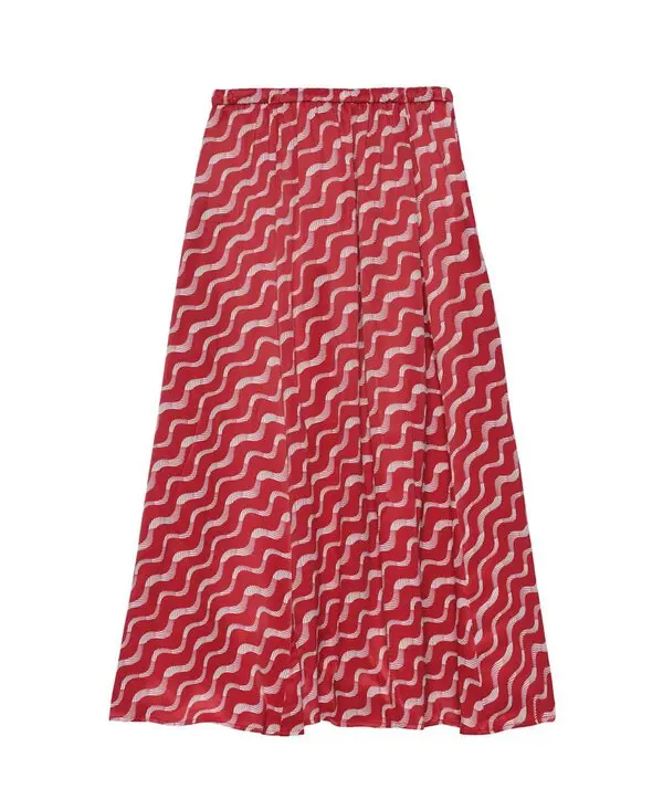 Mint Velvet Satin Printed Maxi Skirt