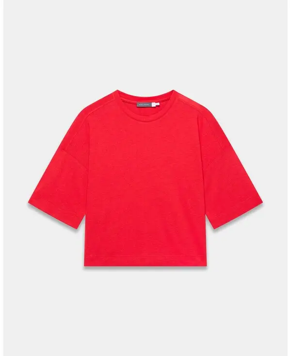 Mint Velvet Linen Blend Boxy Silhouette T-shirt