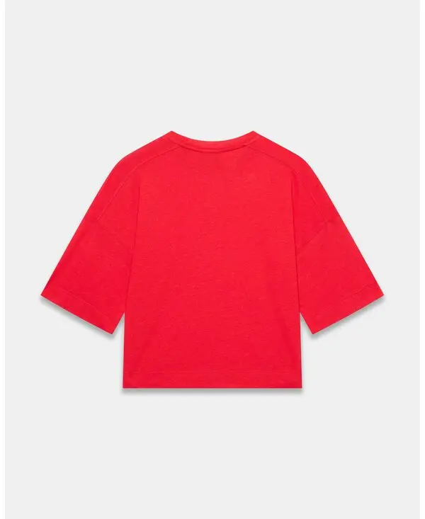 Mint Velvet Linen Blend Boxy Silhouette T-shirt