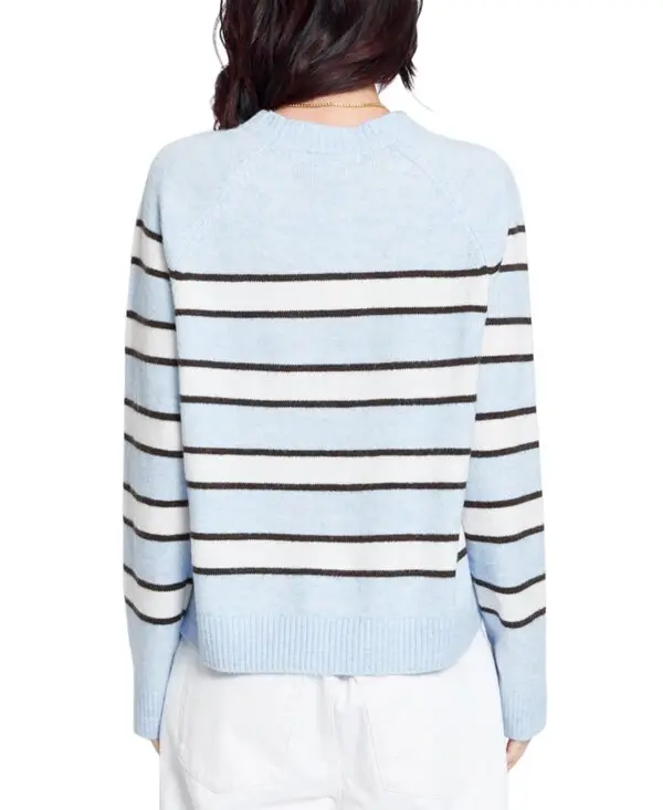 Central Park West Isla Striped Oversized Raglan Sweatshirt