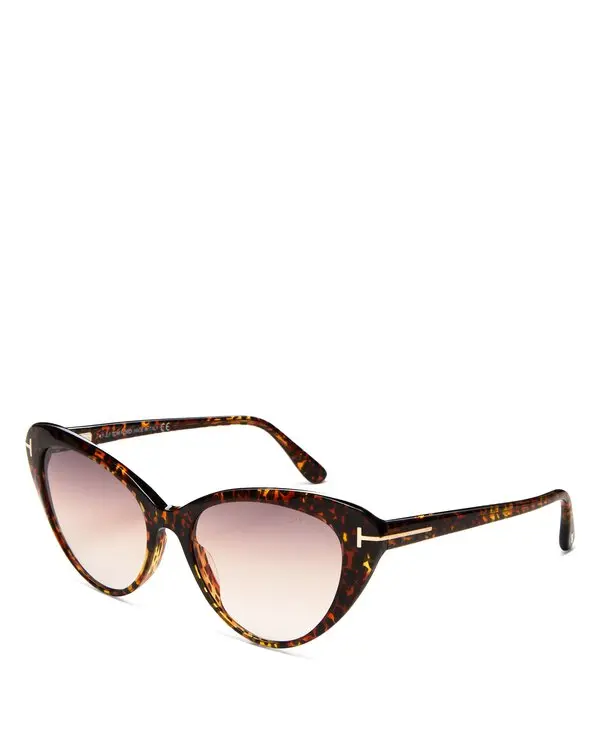 TOM FORD Harlow Cat Eye Sunglasses, 56mm
