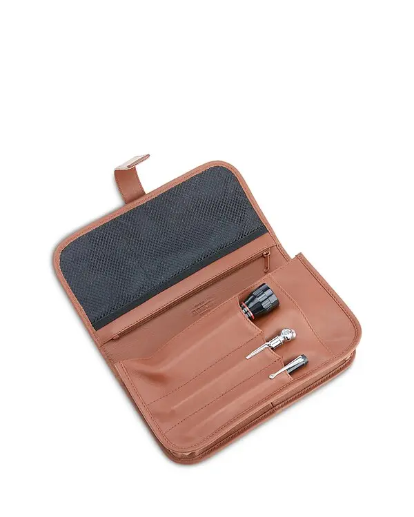 ROYCE NEW YORK Leather Auto Glove Box Organizer - Tan