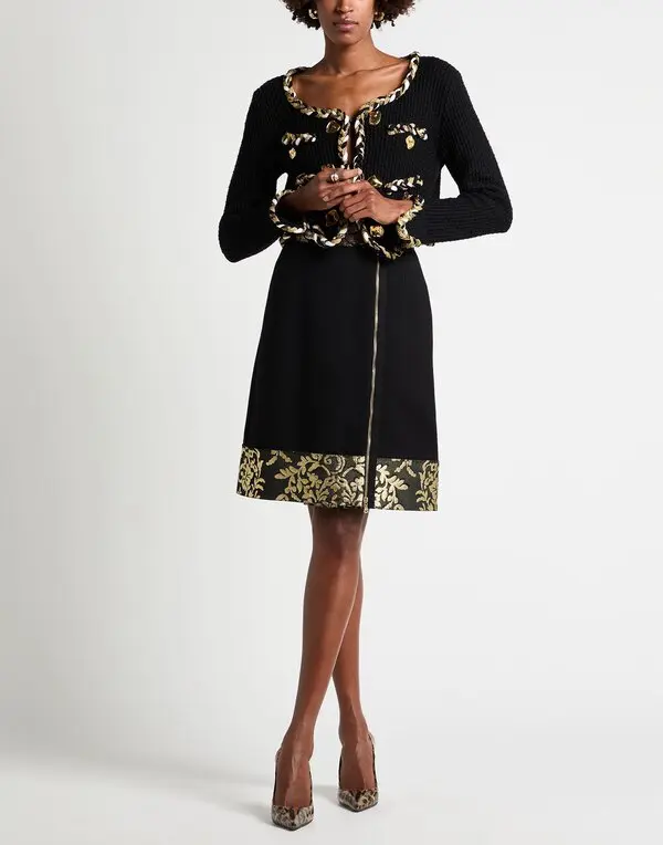 Dolce & Gabbana Midi Skirt Size Virgin Wool, Polyester, Metallic Polyester