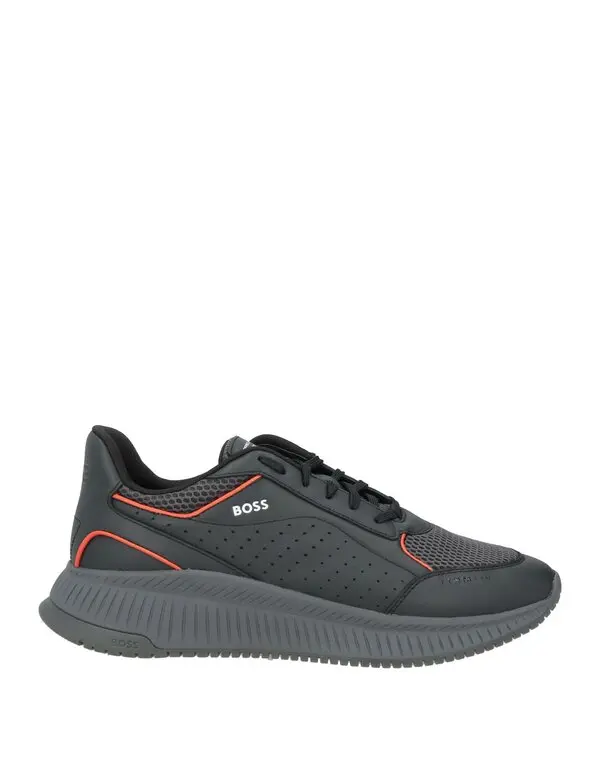BOSS Sneakers Size Leather, Textile Fibers
