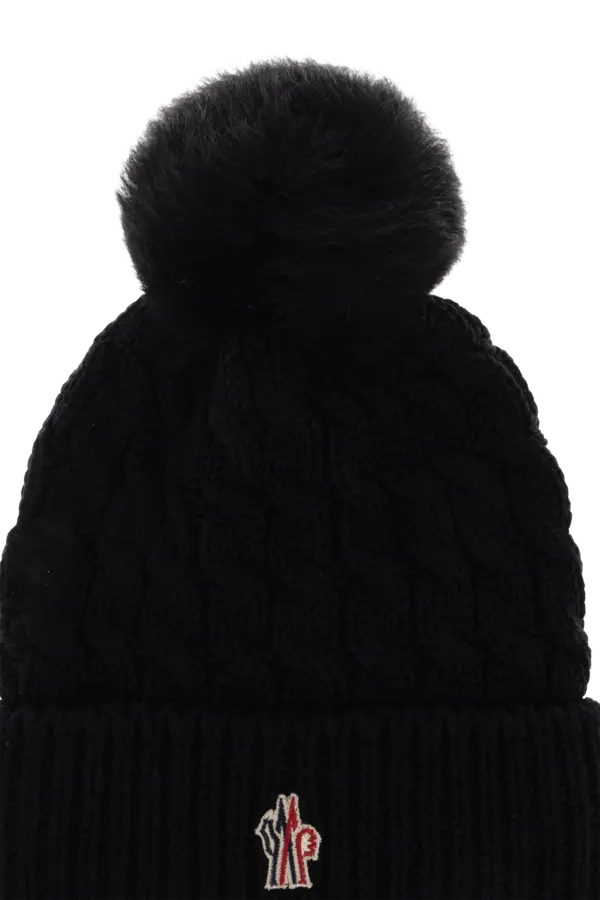 Moncler Après-ski Wool Beanie - Black