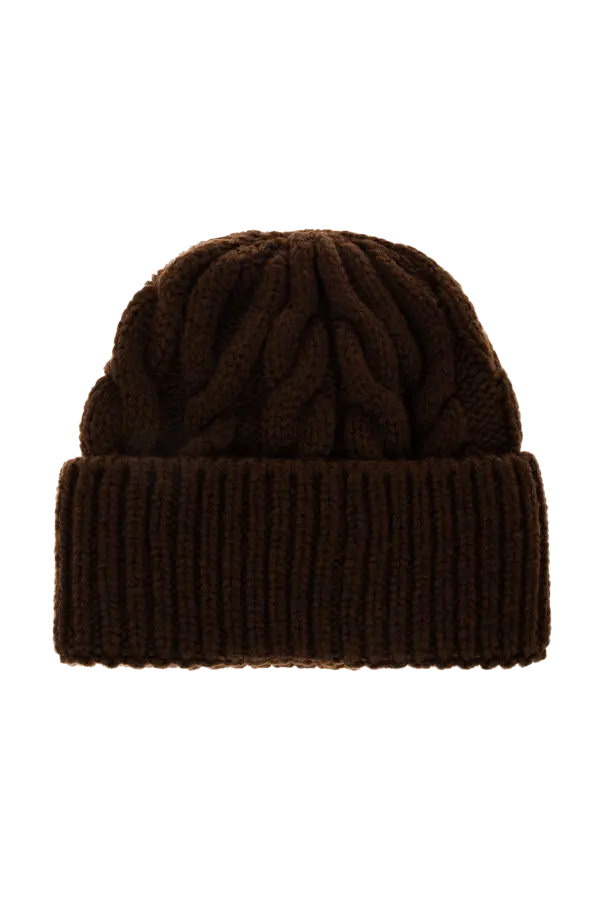Moncler Apres-ski Beanie Hat - Brown