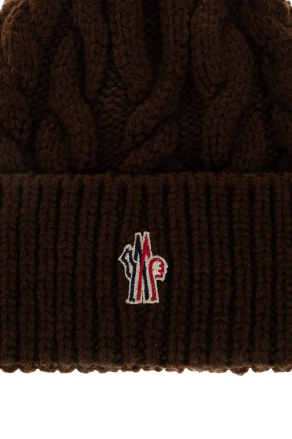 Moncler Apres-ski Beanie Hat - Brown