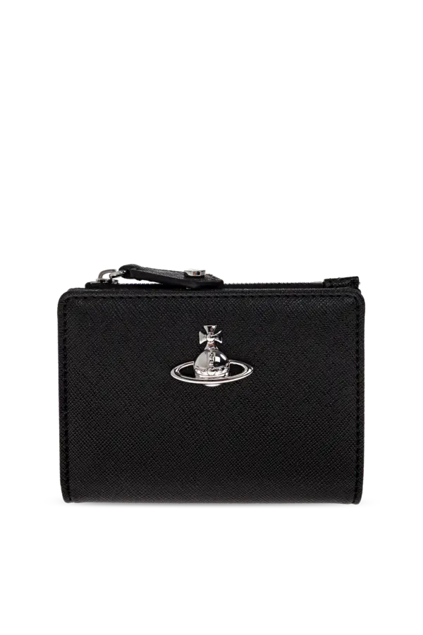 VIVIENNE WESTWOOD Leather Wallet With Logo - Black