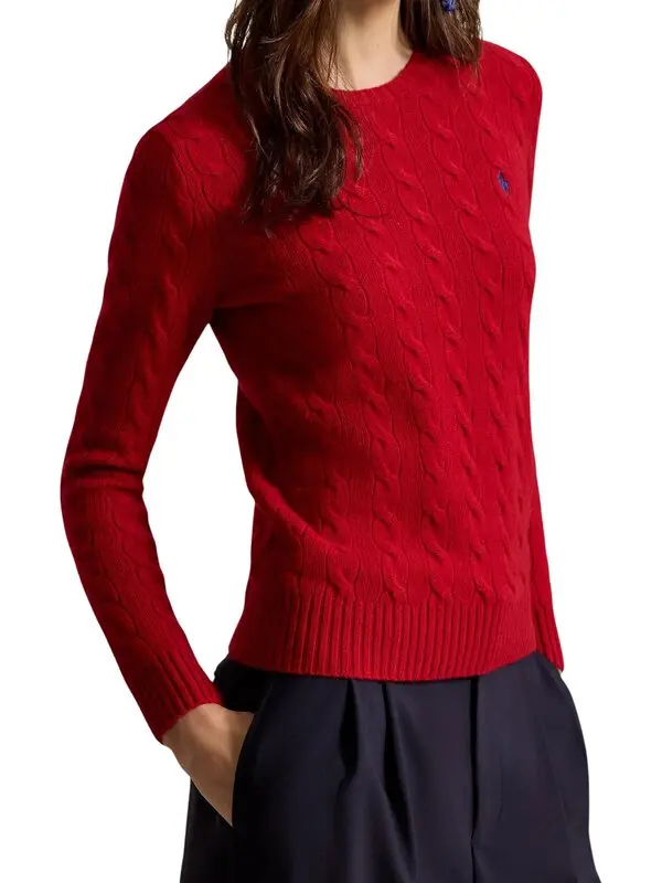 Polo Ralph Lauren Cable-knit Wool-cashmere Crewneck Sweater