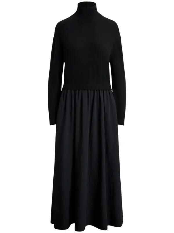 Polo Ralph Lauren Wool-bodice Crepe Dress