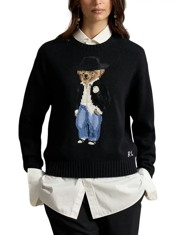 Polo Ralph Lauren Holiday Polo Bear Cotton Crewneck