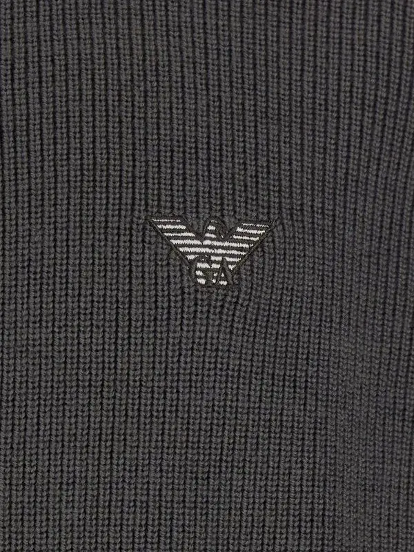 Emporio Armani Wool Zipped Cardigan