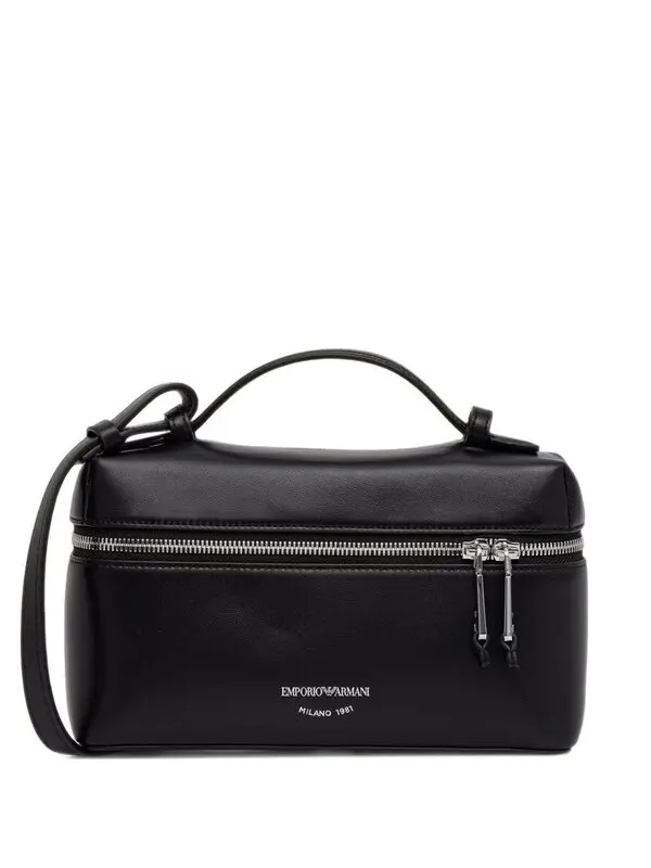 Emporio Armani Leather Vanity Case - Black