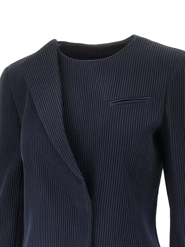 Emporio Armani Wool Blazer Jacket - Blue