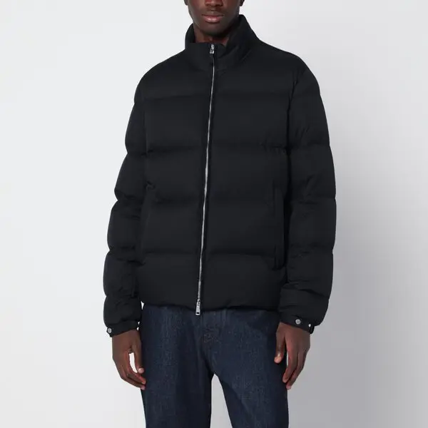 Zegna Navy Zip-up Down Jacket