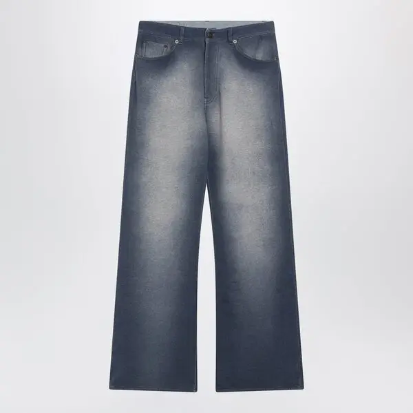 Acne Studios Grey Melange Cotton Fleece Trousers - Gray