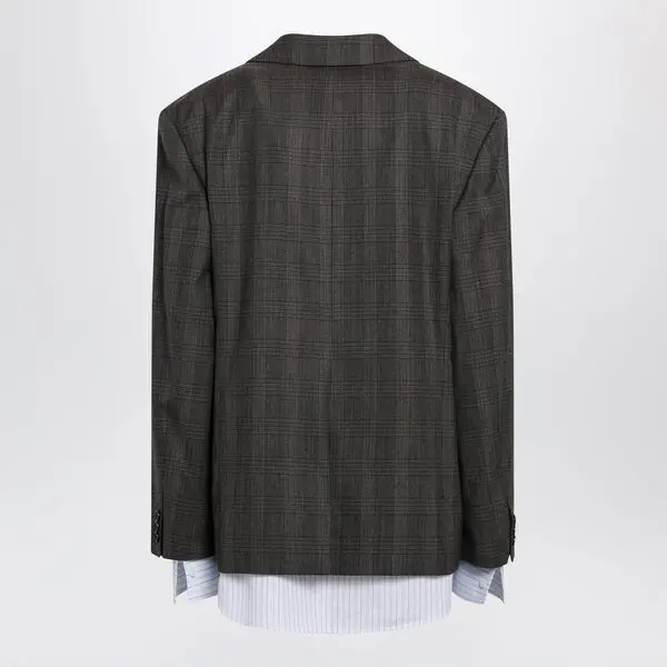 Acne Studios Blazer In A Prince Of Wales Check Wool Blend
