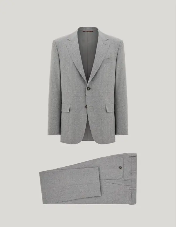 Canali Light Gray Cashmere Regular-fit Travel Suit