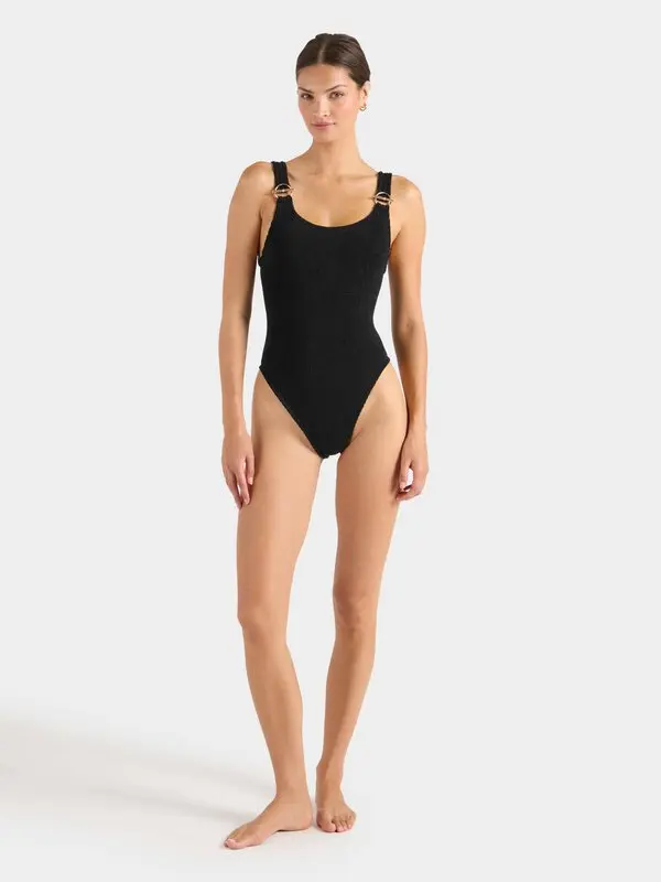 Hunza G Domino T Bar Swim - Black