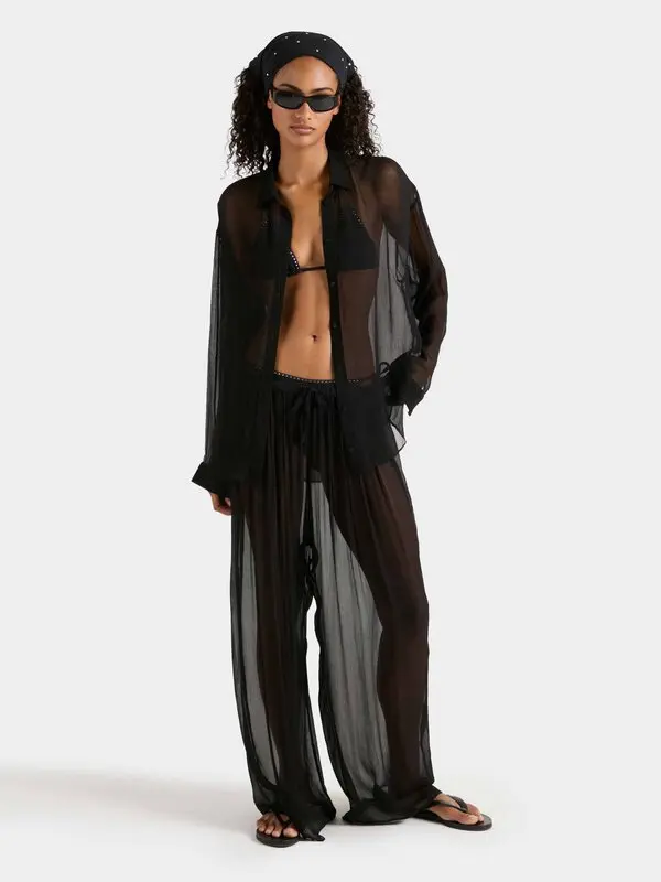 Hunza G Oversized Shirt Sheer
