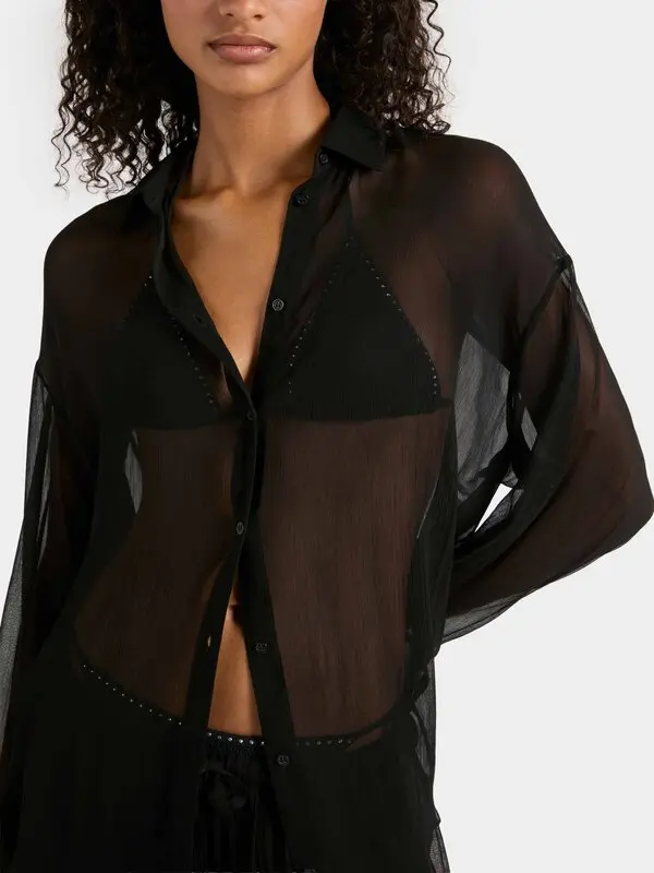 Hunza G Oversized Shirt Sheer