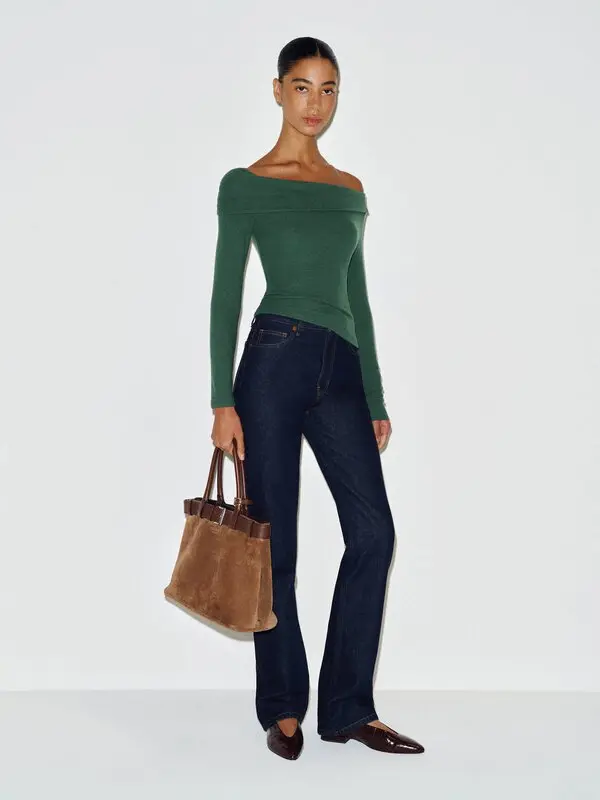 REFORMATION Elio Knit Top Ever - Green