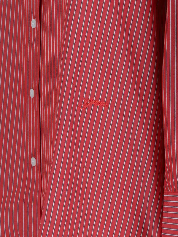 GANNI Camicia In Cotone A Righe