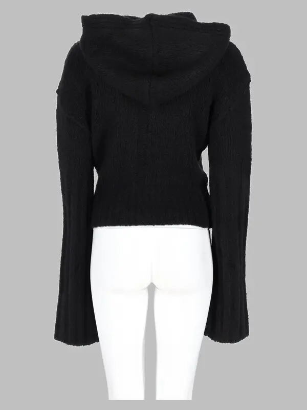 Rick Owens Maglia Cropped Con Cappuccio